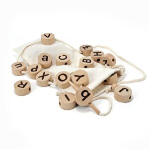 play i do alphabet lacing beads for toddlers - lacing toy to develop fine motor skills and teach abc