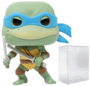 pop teenage mutant ninja turtles - leonardo funko vinyl figure (bundled with compatible box protector case)