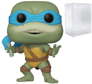 pop teenage mutant ninja turtles ii: secret of the ooze - leonardo funko vinyl figure (bundled with compatible box protector case), multicolored, 3.75 inches