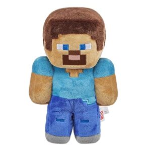 mattel minecraft basic plush character soft dolls, video game-inspired collectible toy gifts for kids & fans ages 3 years old & up