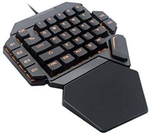 hyk one-handed rgb mechanical feel gaming keyboard, small gaming keyboard