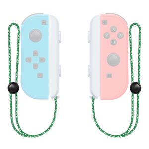 xberstar 1 pair portable controller carrying hand strap wrist rope for switch video games (white)