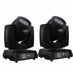 ridgeyard 230w 7r 8 prism dmx 512 moving head zoom light 16ch beam wash spot gobo light dj disco club party wedding stage christmas (2pcs)