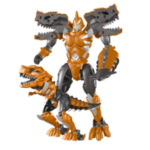 transformer toys action figure deformation mech heroes return,changes into toy dinosaur-toys for kids age 13 and up, 7.5 inch (orange)