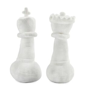 attatoy plush chess pieces (set of 2): king and queen stuffed toy chess game figures