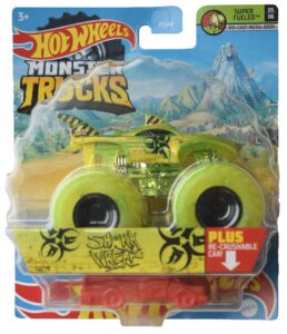 hot wheels monster trucks shark wreak - recrushable 74/75 1:64 scale die cast