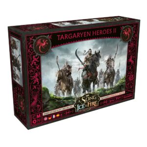 cmon a song of ice and fire tabletop miniatures targaryen heroes ii box set - lead legendary heroes in battle, strategy game for adults, ages 14+, 2+ players, 45-60 minute playtime, made