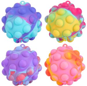 pop fidget toys its ball toy 4 pcs 3d stress balls it pop fidgets pack party favors for kids toys autism sensory toys bulk squeeze toys toddler toys for boys adult stress relief easter basket stuffers