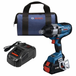 bosch gds18v-770cb14 profactor™ 18v connected 3/4 in. impact wrench kit with friction ring and thru-hole and (1) core18v® 8 ah high power battery