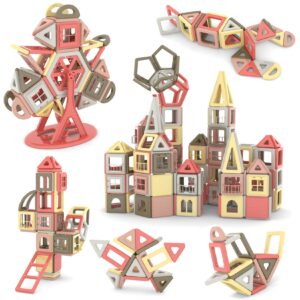 asok 149 piece magnetic blocks building tiles educational construction toy set stem playset for 3 4 5 6 7 years old boys girls gifts