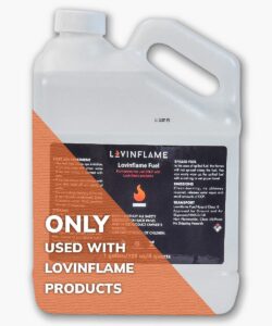 exclusive fuel for lovinflame fireplaces fire pits firebowls candles non-toxic, non-flammable, water-soluble, safe for transportation & storage (1 liter)