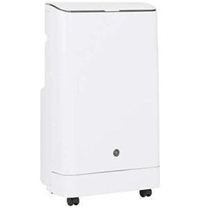 ge 14,000 btu portable air conditioner for medium rooms up to 550 sq ft. (9,850 btu sacc), wi-fi enabled, 3-in-1 with dehumidify, fan, and auto evaporation, included window installation kit