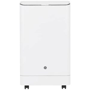 ge 14,000 btu portable air conditioner for medium rooms up to 550 sq ft. (9,850 btu sacc), 3-in-1 with dehumidify, fan, and auto evaporation, included window installation kit