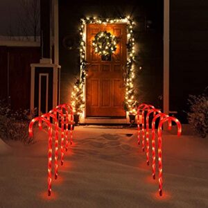 christmas candy cane lights,led christmas candy cane lights， fairy landscape lighting outdoor garden pathway yard lawn lamp， home new year xmas decoration