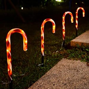 christmas candy cane lights,solar christmas lights， xmas candy cane lamp christmas decorations， for home garden new year christmas ornaments ，2pcs