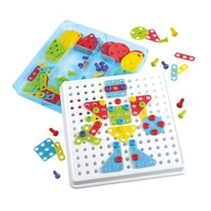 kidoozie create & construct building kit, s.t.e.a.m mosaic art activity for children ages 3+