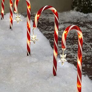 christmas candy cane lights,8pcs solar christmas candy cane light， christmas decoration， for home garden passage pathway courtyard lawn decoration light