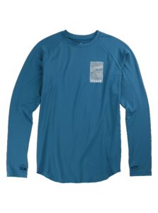 burton men's standard roadie base layer tech t-shirt, lyons blue, x-small