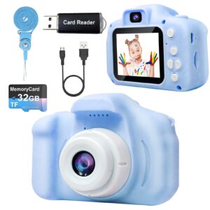 one'smore upgrade selfie kids camera for girls, christmas birthday gifts for 3-8 year old girls, kids digital camera with video function, dual lens camera for kids, toys gifts for girls age 3-8 pink