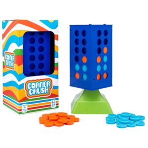 big g creative: corner crush - classic 4-in-a-row game, 2 or 4 players, ages 7+, 15 minute gameplay, multi