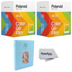 polaroid go color instant film - double pack x2, photo album for polaroid go film