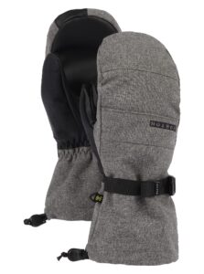 burton mens' profile ski & snowboard winter mittens (gray heather, small)