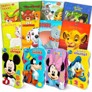 12 book set disney mickey mouse bedtime stories bundle for toddlers 1-3 kids 3-5 (bulk disney storybook collection)