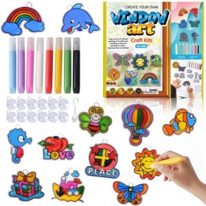 kids craft kits window art, 36 suncatcher kits, super value pack