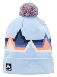 burton youth kids' recycled echo lake pom beanie (us, alpha, one size, ballad blue)