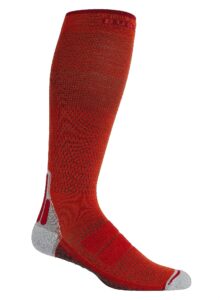 burton men's standard performance + ultralight compression socks, tomato, large