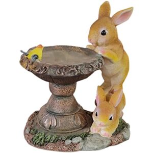 sdbrkyh rabbit model decoration, animal solar light creative garden outdoor night light resin painted craft garden landscaping home decoration