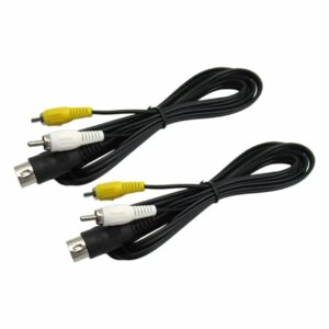 usonline911 premium quality 6ft rca tv av audio video cord cable for sega genesis 1 & sega master system