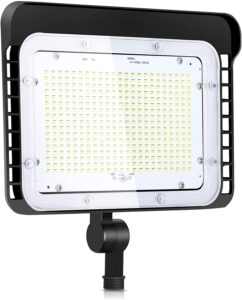 pbybgb 60w led flood light outdoor for dusk to dawn, super bright 7500lm security lights, adjustable knuckle mount,5000k daylight ip65 waterproof floodlights for yard, garden, garages,parking lot