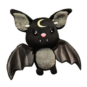 reybeyola cute bat stuffed animal, soft bat plush doll toy gifts for kids birthday, valentine, christmas (black, 11.81in)