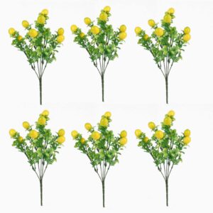 yqyazl 6 pack artificial lemon branches, yellow fake tree plants branch fruit with green leaves for vase home party garden decor, 211029xu01-lj6-10587-1849271821, yellow+green, 36cm/14.2inch1