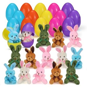 babylian easter eggs filled with 15 pcs mini plush bunny toy kids boys and girls party favors