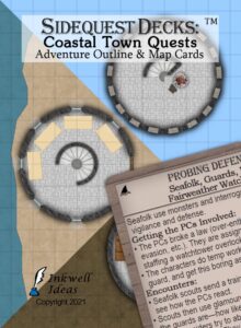 inkwell ideas sidequest decks: coastal town quests