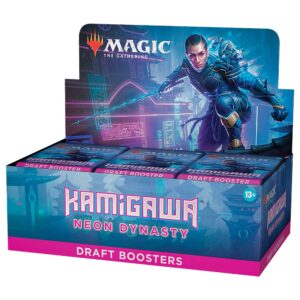 magic: the gathering kamigawa: neon dynasty draft booster box | 36 packs (540 magic cards)