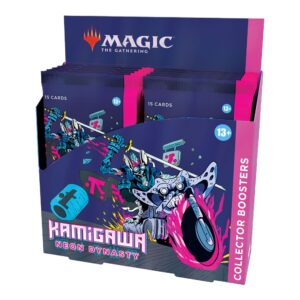 magic: the gathering kamigawa: neon dynasty collector booster box | 15 count (pack of 12), total 180 magic cards