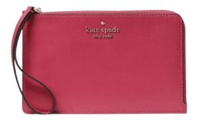 kate spade women's staci medium l-zip wristlet (berry)