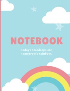 blue sky notebook: lined notebook journal - blue sky notebook 2022 - blue sky lined journal: perfect gift rainbow sky notebook for girl -120 lined pages, blue sky theme: 8.5 x 11 in