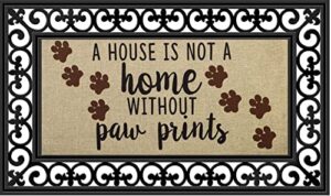 evergreen flag seasonal sassafras interchangeable mat and tray a house is not a home without paw prints burlap