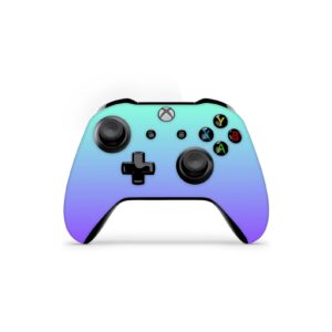 zoomhitskins controller skin compatible with x1 s and x1 x, vinyl sticker technology, gradient green blue plain color, durable, bubble-free, goo-free, 1 skin, made in the usa