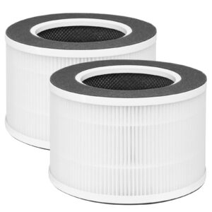 ulrempart hepa filter for air purifier model td-1500 td-1500bm uc-ap001 | true hepa 360° filtration 5 layers 4 stages replacement filter | 2-pack white