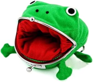 bestmaple frog wallet anime cartoon wallet coin purse manga flannel wallet cute funny plush toy (anime frog)