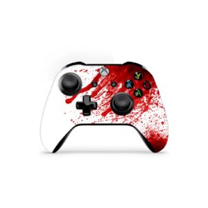 zoomhitskins controller skin compatible with x1 s and x1 x, vinyl sticker technology, sanguine fluid red white, durable, bubble-free, goo-free, 1 skin, made in the usa