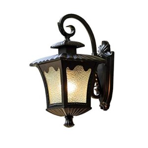 ksainiy wall outdoor outdoor led wall lantern light with for patio deck garden fence home stairs black ip44 waterproof garden lamp