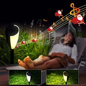 waterproof solar light led festival lawn lamp comes with christmas music daily life solar lights outdoor garden home decorations outdoor festive decor warm lights garden lights at night lawn lights