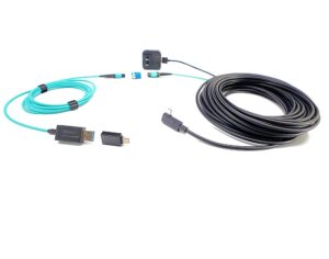 fibercommand igame - vr - zero lag -extra long fiber optic cable, high speed data transfer & fast charging, compatible with usb-c 3.x/vr/gaming pc/consoles