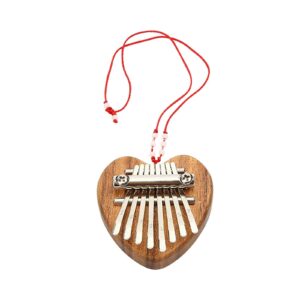 kalimba thumb piano 8 key portable mini thumb piano, wooden finger piano with lanyards, valentine's day gifts for adults beginners